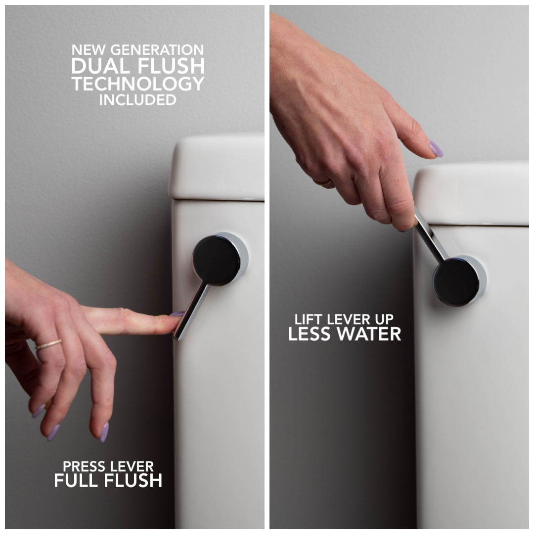 Parts: Dual flush new generation system with solid metal chrome lever ...